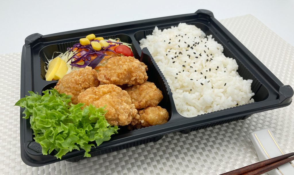 Japanese bento with fried chicken karaage - THAI NIPPON FOODS CO., LTD