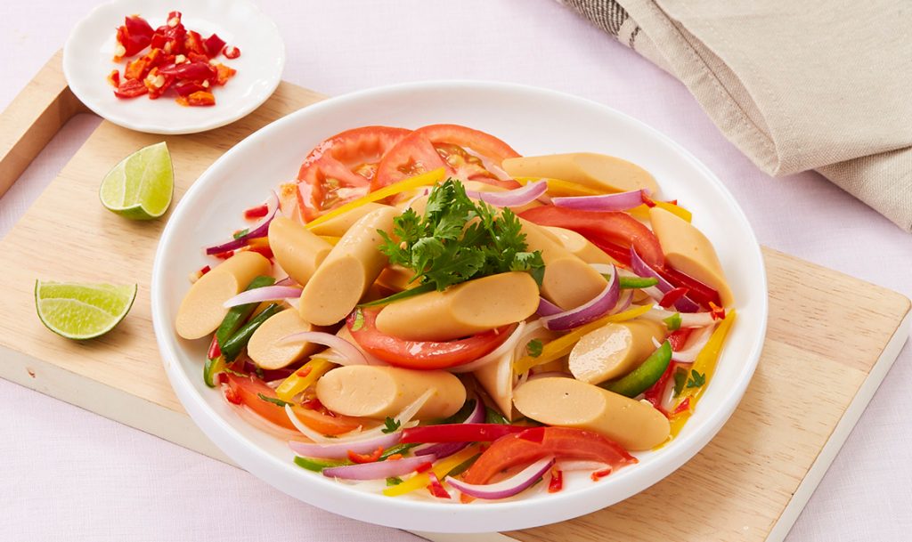 Yum Salad with Plant Based Sausage Thai Style - THAI NIPPON FOODS CO., LTD